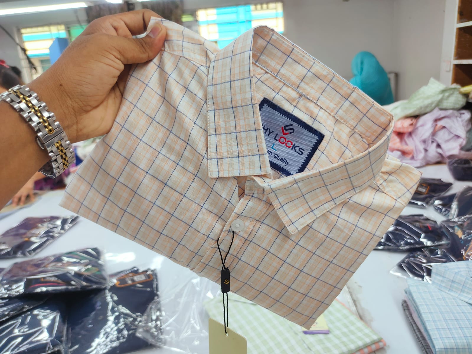 Garments Cotton full Sleeve Check Shirt for Men's || 2115